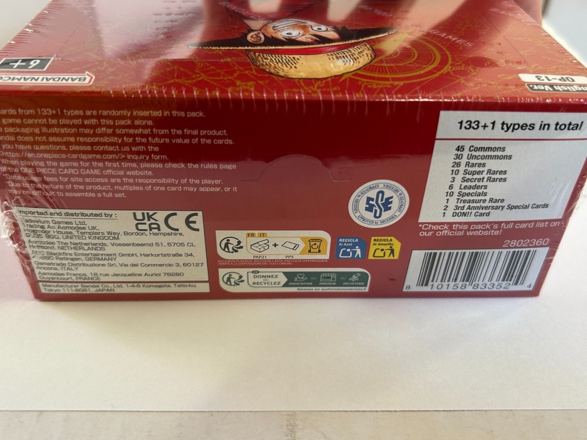 OP13 One Piece English Booster Box – Carrying on His Will | Buy One ...